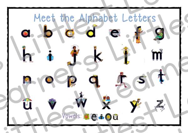 Meet The Alphabet Letters Desk Charts | Littlest Learners